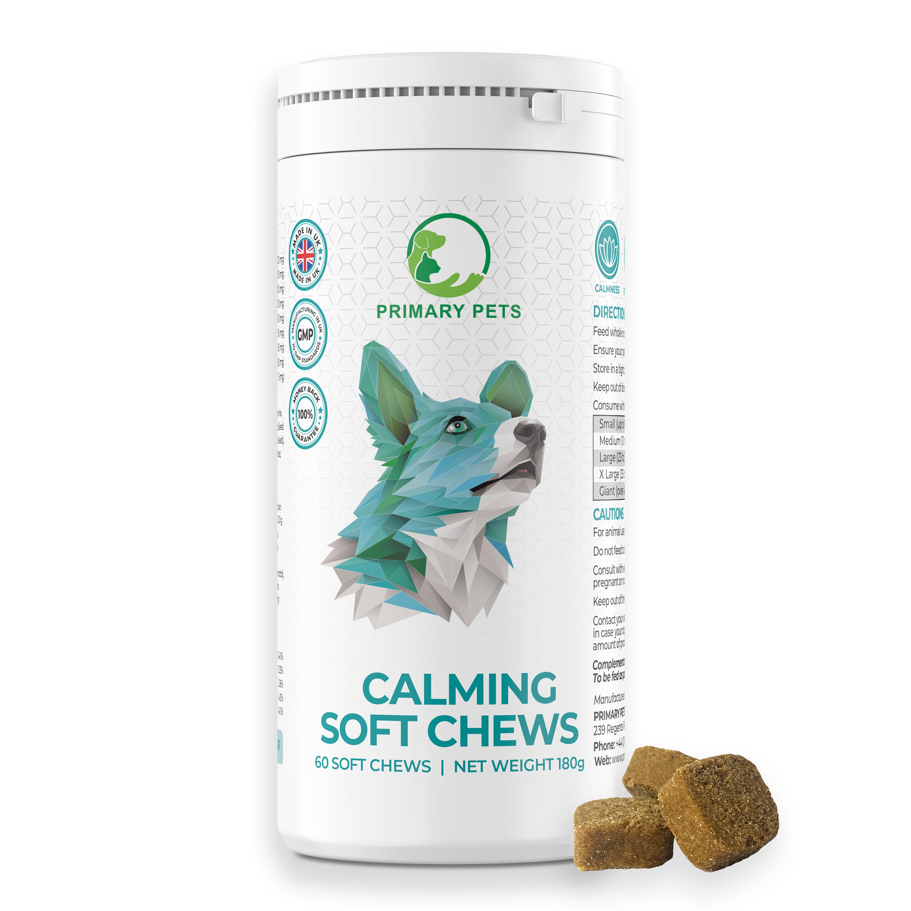 Calming Soft Chews for Dogs | Barking | Anxiety Stress Fear – Primary ...